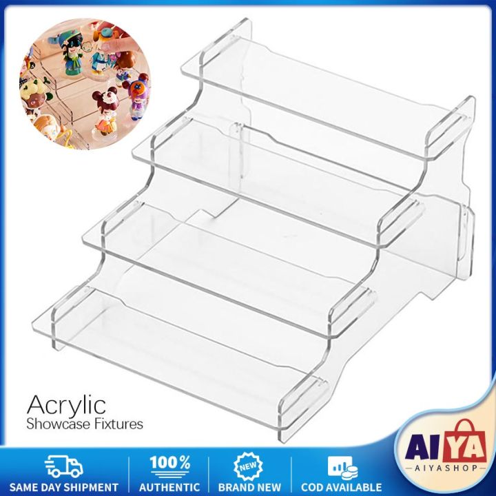Acrylic Display Stand Pottery Storage Rack Doll Clay Figurine Display ...
