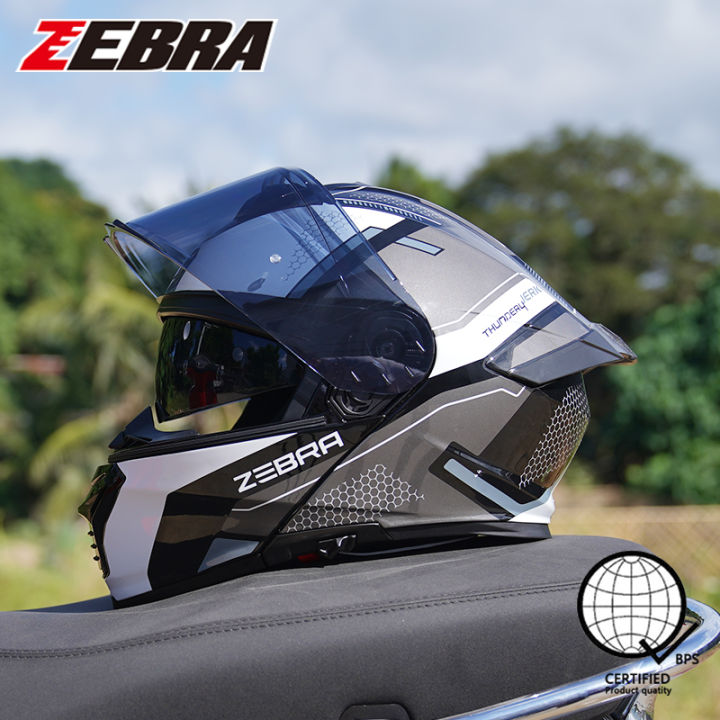 ZEBRA A113 modular dual visor helmet for motorcycle full face for women ...