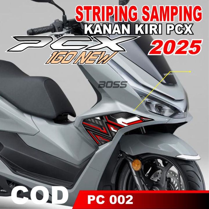 STICKER STRIPING VINYL SAMPING DEPAN KANAN DAN KIRI PCX 160 TERBARU ...
