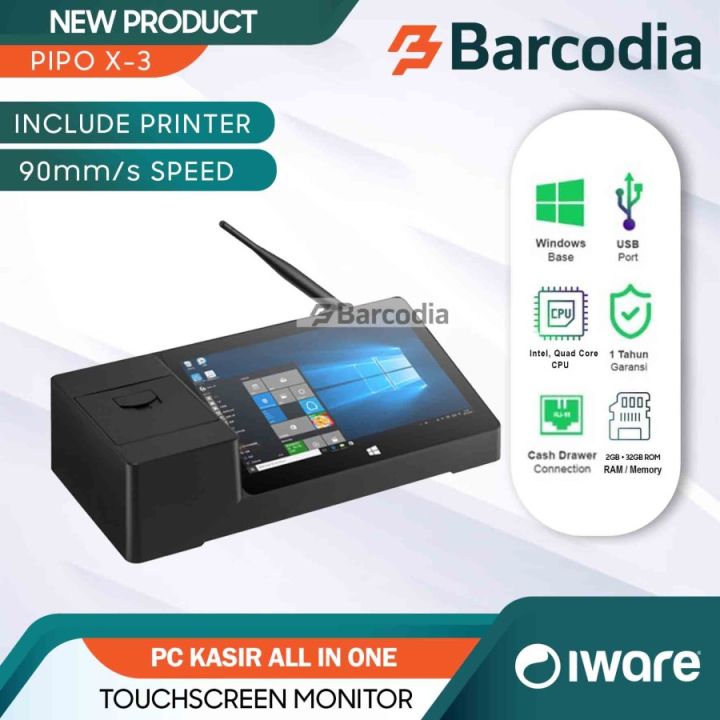 WINDOWS 10 MINI PC PIPO X3 TABLET POS PRINTER THERMAL 58MM - PC KASIR ...