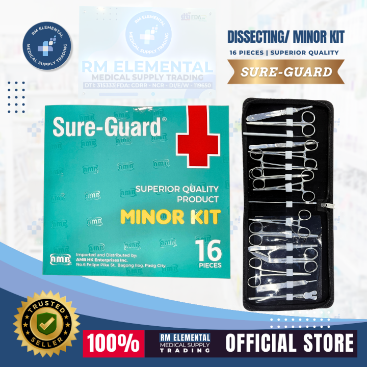 DISSECTING KIT / MINOR SURGICAL KIT 16 PIECES SURE-GUARD | Lazada PH