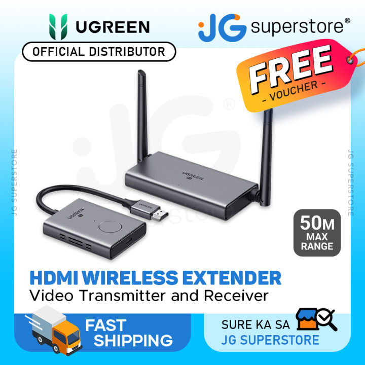 UGREEN 50633 50-Meter 1080p 60Hz Full HD 5GHz Wireless HDMI + VGA + 3 ...