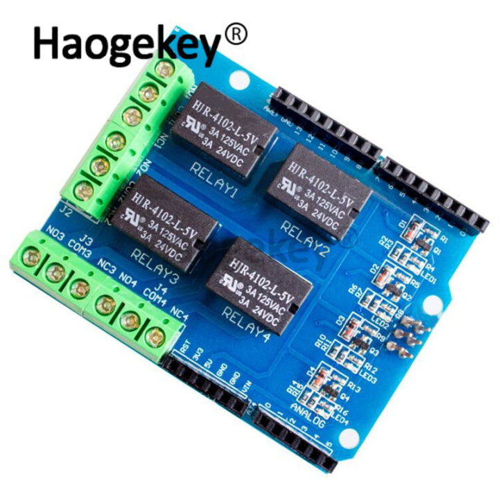 4 channel 5v relay shield module, Four channel relay control board ...