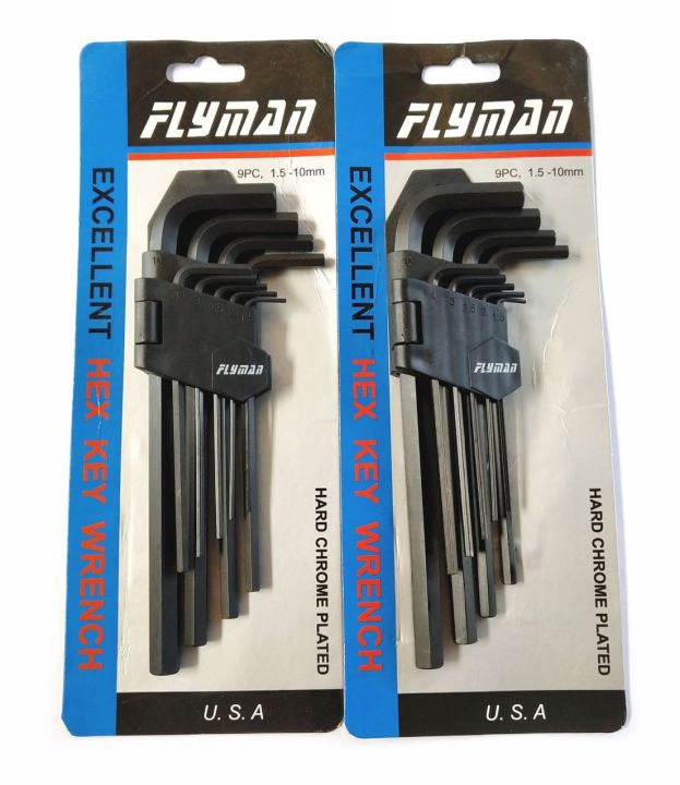 FLYMAN USA HEAVY DUTY HEX KEY ALLEN WRENCH SET: 1.5 - 10 mm | Lazada PH