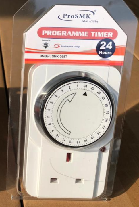 24-Hour Segmented Timer Switch-Energy-Saving Plug Timer Socket Kit-with Programmable Time ...