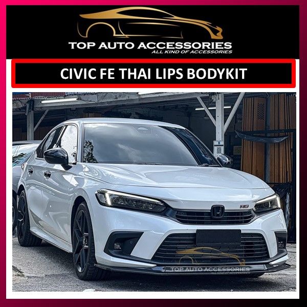 CIVIC FE 2022 THAI LIPS BODYKIT GLOSSY BLACK / CARBON FIBER / BODYKIT ...