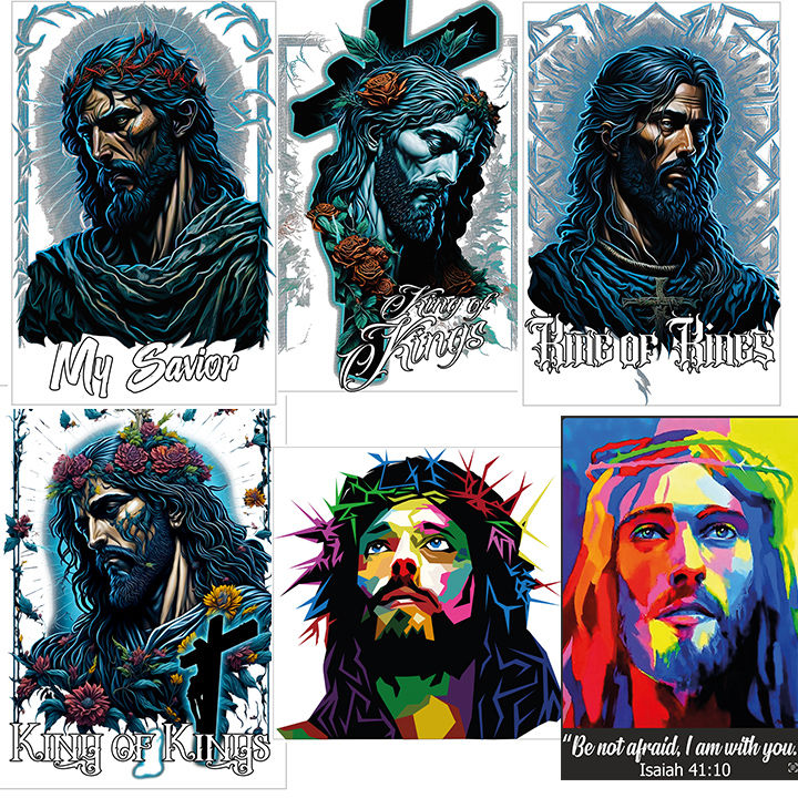 READY TO PRESS - JESUS Designs Direct Transfer Film for any fabric DTF ...