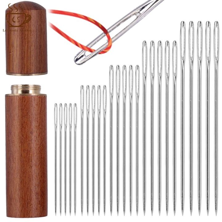 25Pcs/Set Blind Sewing Needle Elderly Quick Self-Threading Needle 5 ...