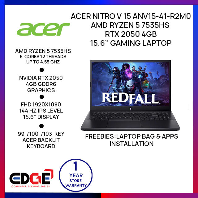 EDGE | ACER Nitro V 15 ANV15-41-R2M0 AMD Ryzen 5 7535HS RTX 2050 4GB 15 ...