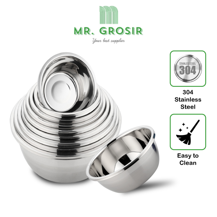 Premium Thickened 304 Stainless Steel Basin 不锈钢盆 | Lazada Premium Thickened 304 Stainless Steel Basin 不锈钢盆 | Lazada