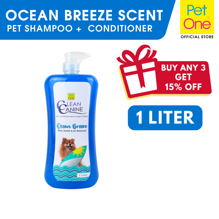 PET ONE Clean Canine Ocean Breeze Scent Pet Shampoo + Conditioner 1 ...
