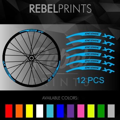 DEORE XT Shimano (12 pcs) Wheel Rim Sticker Decal Vinyl for Mountain ...