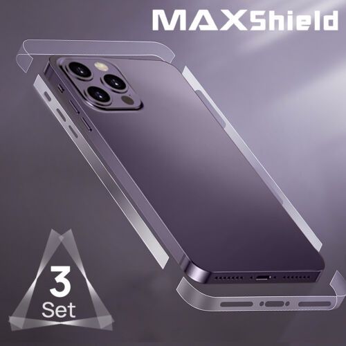 3X MAXSHIELD สำหรับ iPhone 14 Promaxplus 13 12 Pro MAX ปกป้องหน้าจอข้าง ...