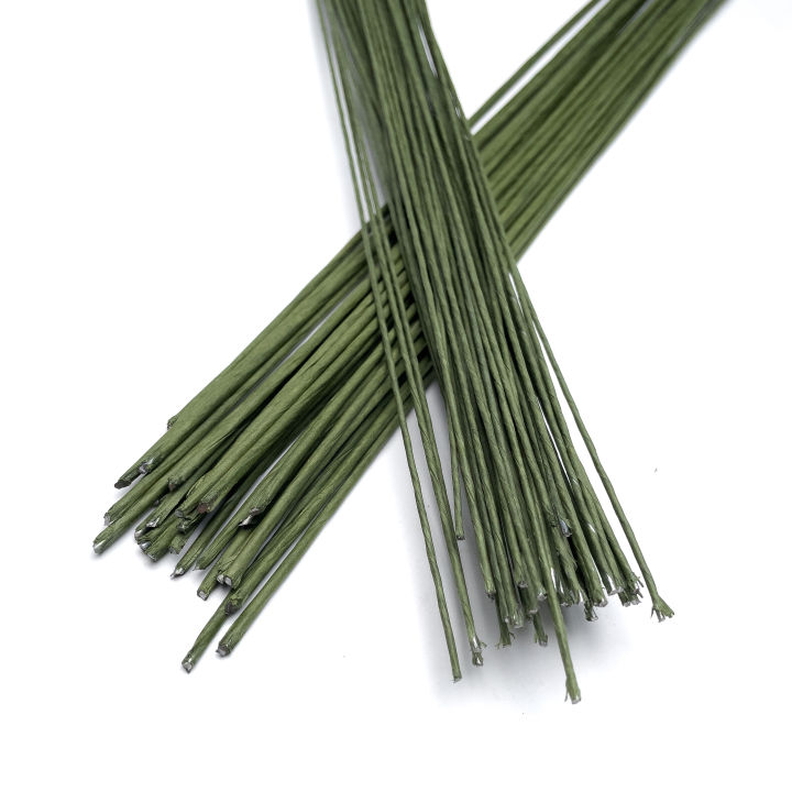30pcs / 50pcs Floral Wire Paper Coated 1mm #18 2mm #12 gauge 40cm for ...