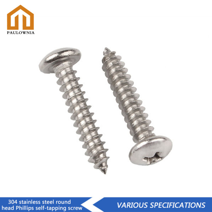 M4 M5 M6 M8 M10 304 Stainless Steel Phillips Pan Round Head Self ...