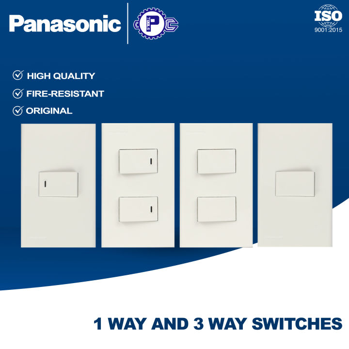Original Panasonic 1-Way and 3-Way Switches Set Wide Series | Lazada PH