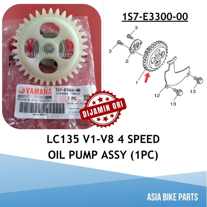 Yamaha Original LC135 V1 V2 V3 V4 V5 V6 7 V8 4 Speed 4S Oil Pump Assy - 1S7-E3300-00 | Lazada