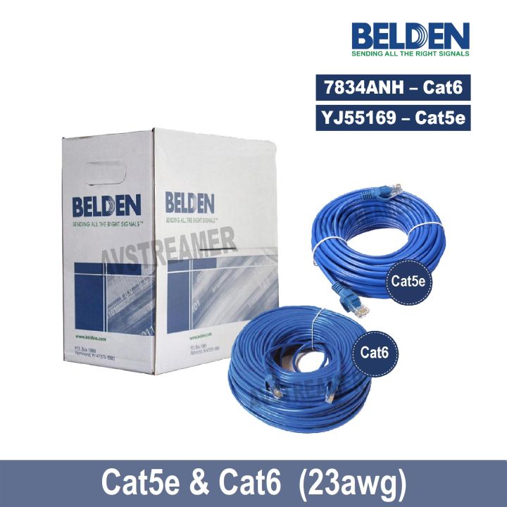 Belden Cat5e Cat6 cable 305m (23AWG 7834ANH) | Lazada