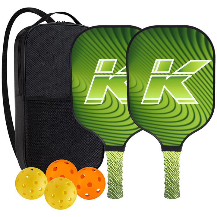 Pickleball Paddles Set ，USAPA Fiberglass Surface Pickle Ball Rack ...