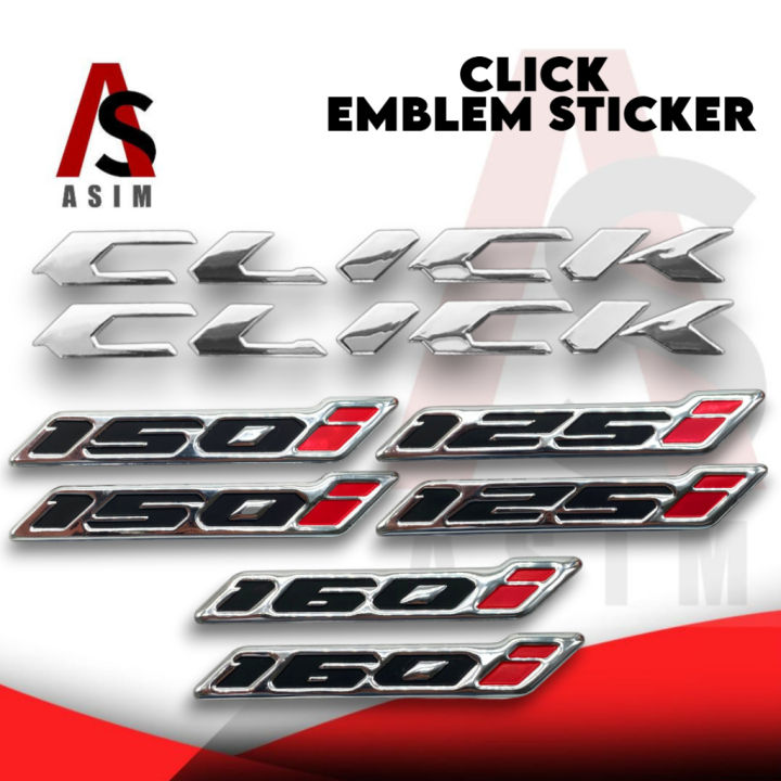 Asim Motor 3D Honda Click and 125i /150i/160i Emboss Letter Emblem ...