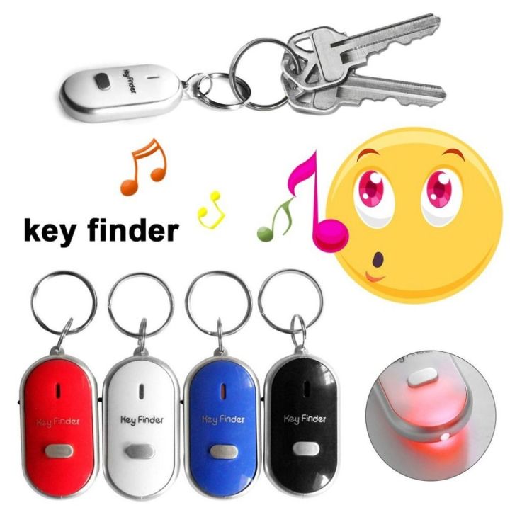 SAILI Beeping Flashing Key Locator Light Torch Whistle Sensors Keyring ...