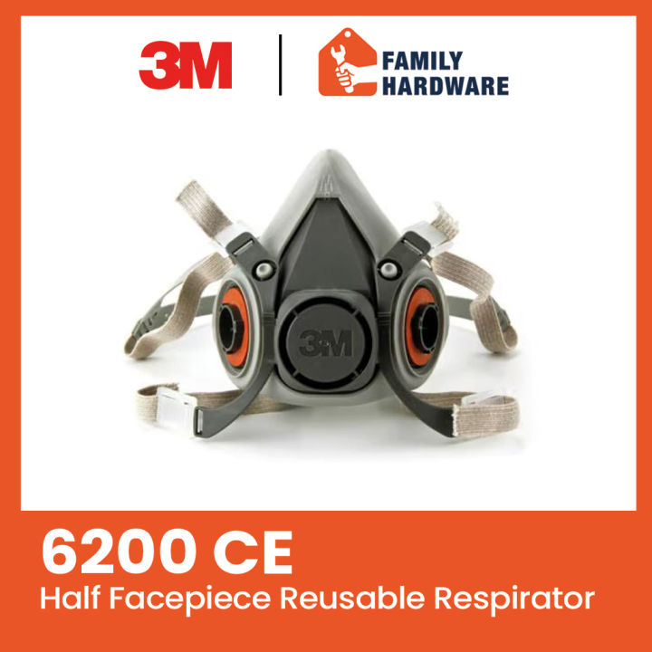 3M 6200 CE Half Facepiece Reusable Respirator Mask 6051 CE Organic ...
