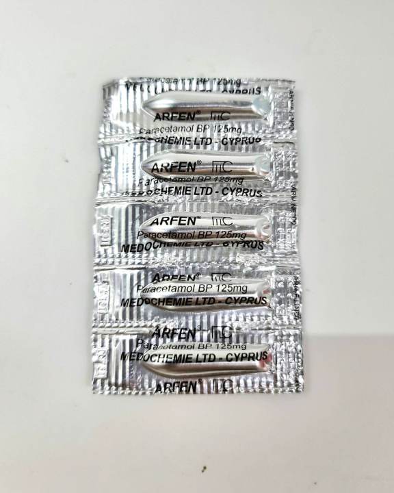 ARFEN 125MG SUPP 5S FOR FEVER IN CHILDREN UBAT DEMAM KANAK-KANAK MASUK ...