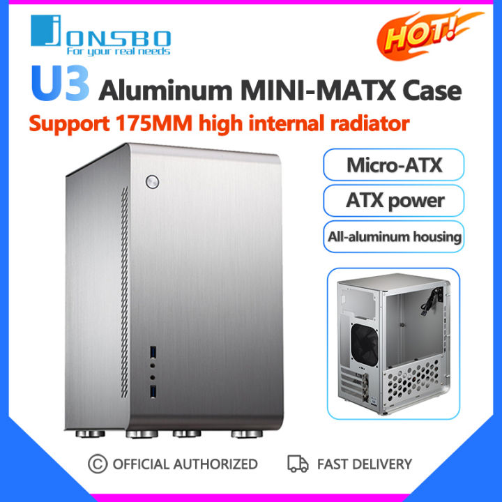 JONSBO U3 MINI-MATX Case Silver Supports MATX Motherboard All-aluminum ...