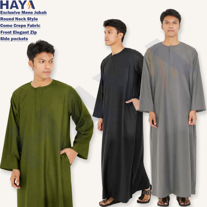 Exclusive Jubah Lelaki Modern Regular Fit Jubah Mens Full Sleeves ...