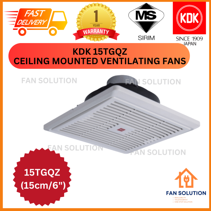 KDK 15TGQZ CEILING MOUNT PROPELLER / VENTILATING FANS (15cm/6") / KDK ...