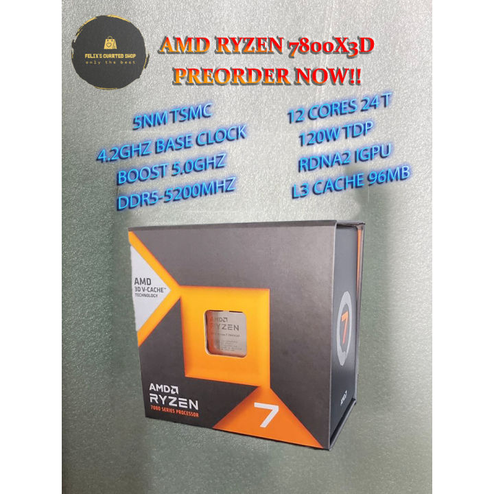 AMD Ryzen 7600x 5600x 7700x 7800x 7800x3d 5800x3d 5900x 7900x 7900x3d ...