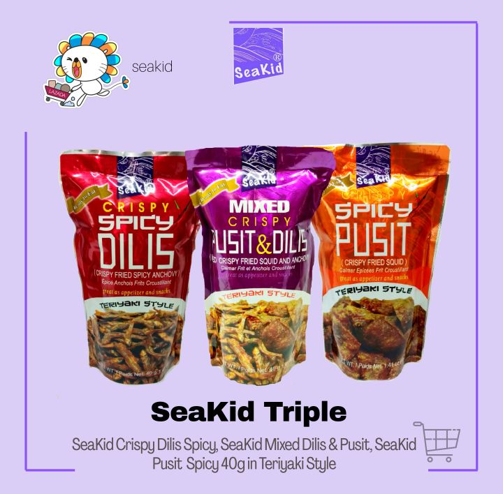 Seakid Crispy Dilis & Pusit (Triple) | Lazada PH