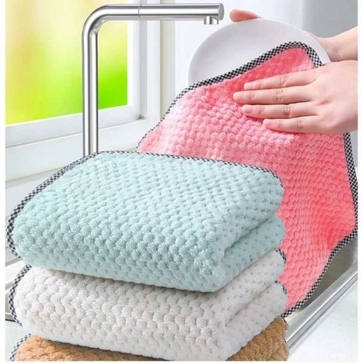 Kain Lap Handuk Dapur Microfiber Serbaguna Sebret Anti Panas Tebal ...