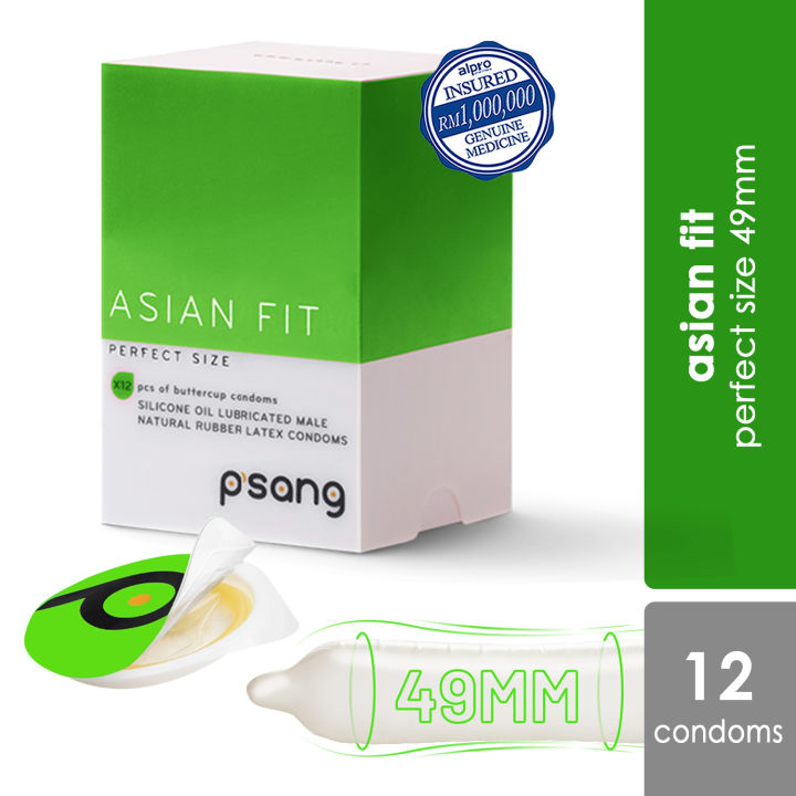 P'SANG Condom Asian-Fit Close Fit 12S (Narrowed for a Closer Fit ...