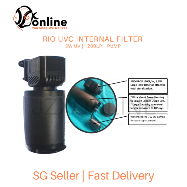 RIO UVC Internal Filter (7W UV) | Pump Flow 1200LPH | Lazada Singapore