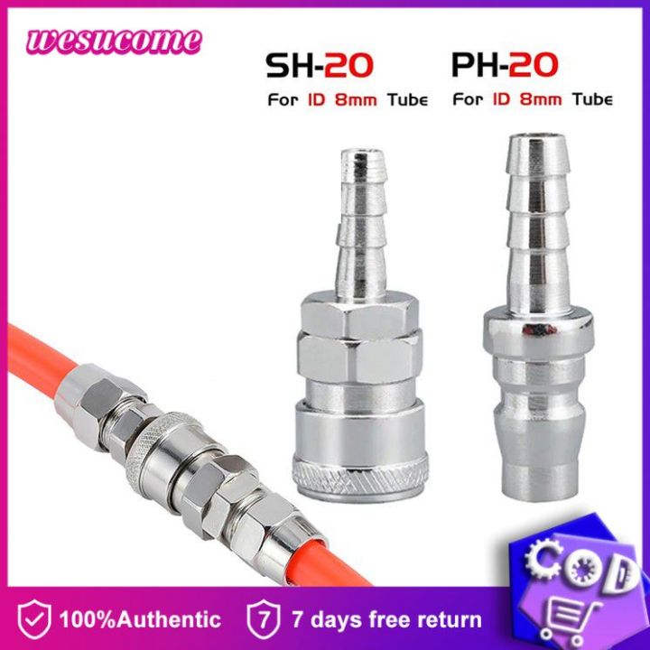 【wesucome】5 Pairs SH20 PH20 Hose Coupling Connector Air Compressor Hose ...