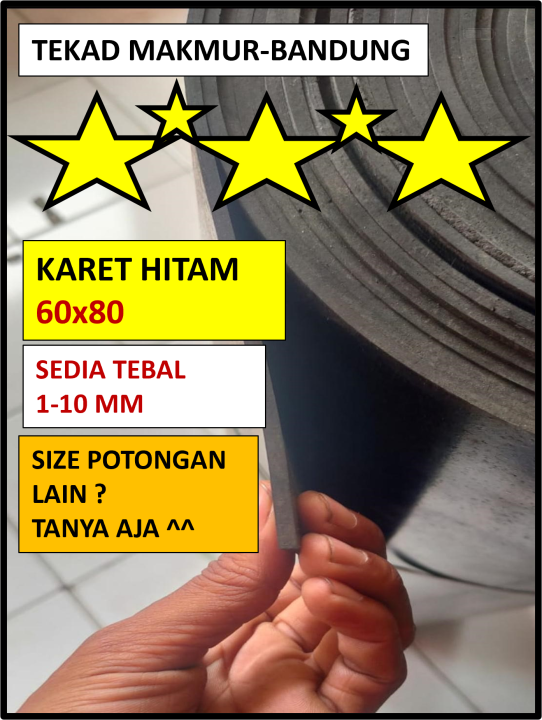 Karet Hitam Lembaran - 60x80 cm - Karet Lumpur - Karet Alas Mobil ...