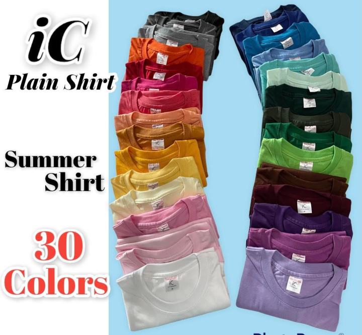 iC Plain shirt Round Neck Assorted Colors | Lazada PH