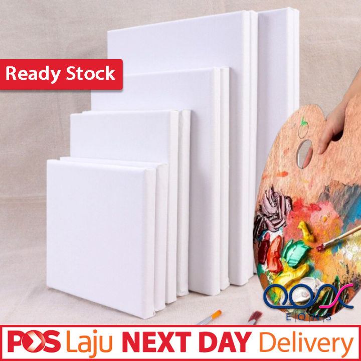 GREEN CHOICE 💖 Stretched Plain Art Canvas Board Wooden Frame Watercolor ...