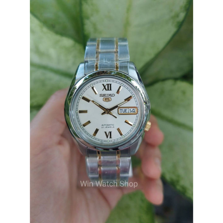 นาฬิกา Seiko 5 Automatic รุ่น SNKL57K1 นาฬิกาผู้ชายสายแสตนเลส สอง ...