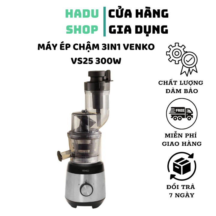 Máy ép chậm Venko vs25 3in1 công suất 300W ép chậm vắt cam làm kem ép ...