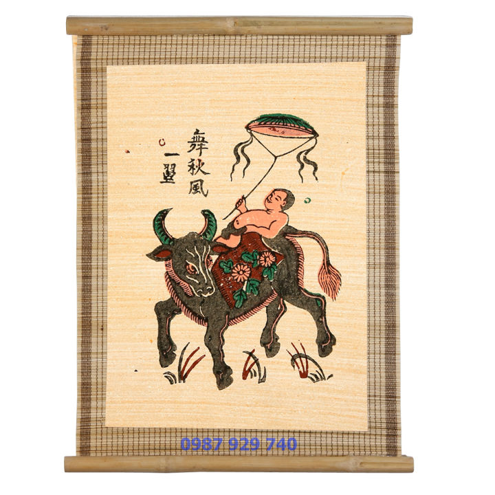 [Tranh Đông Hồ] Bức Chăn Trâu Thả Diều - không khung tranh - Dong Ho ...