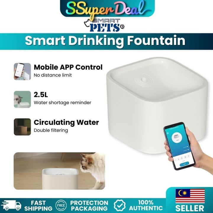 SmartPets Smart Drinking Fountain DU2L-WS For Pets, Cats And Dogs | Lazada