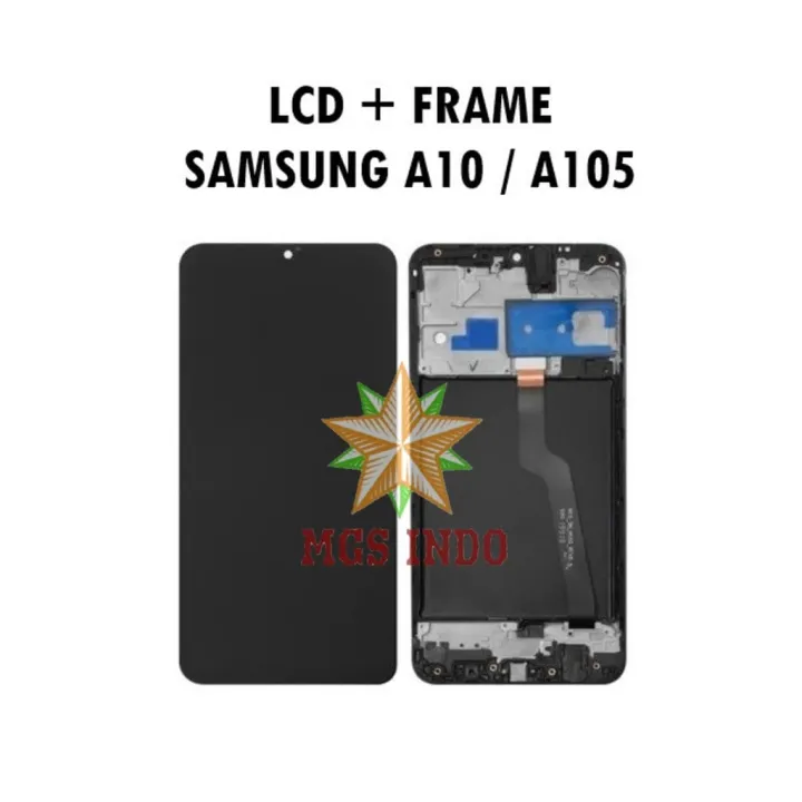 LCD + FRAME SAMSUNG A10 / A105 FULLSET + TOUCHSCREEN + FRAME ~ MGS INDO ...