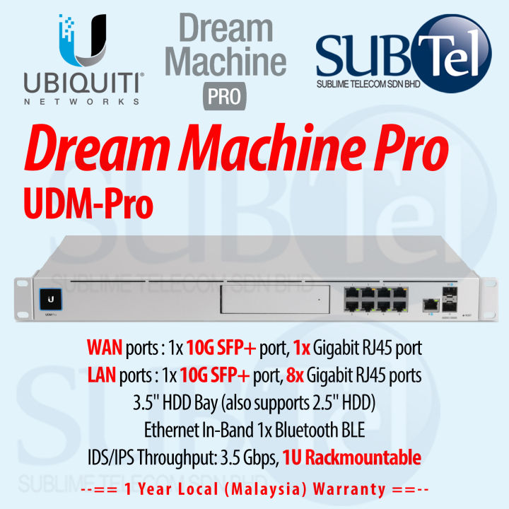 Ubiquiti UDM-PRO Dream Machine PRO Enterprise Security Gateway with ...