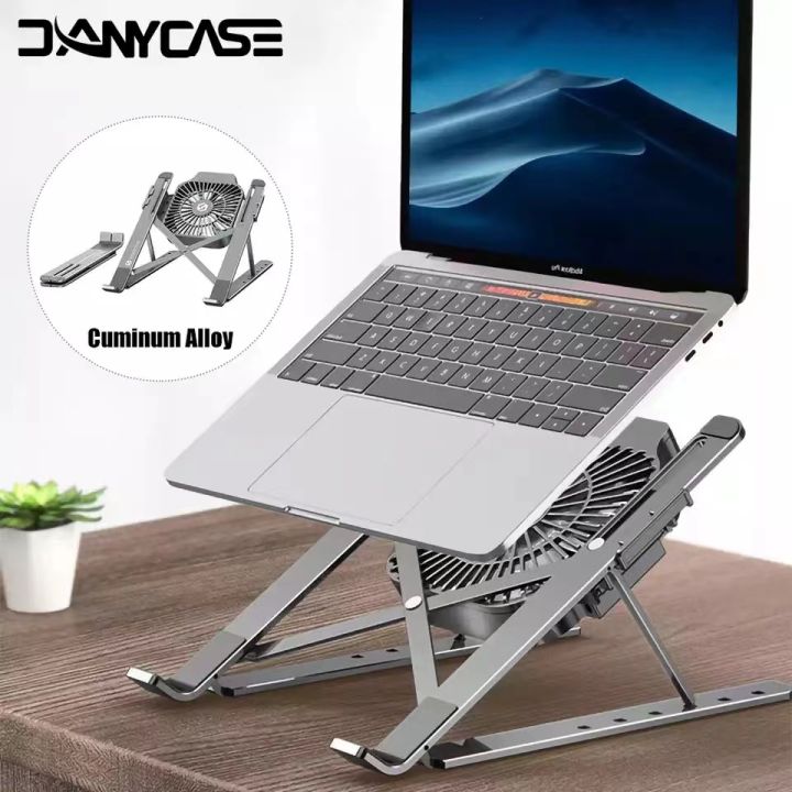 Foldable Laptop Stand With Cooling Fan Portable Heat Dissipation Cooler ...