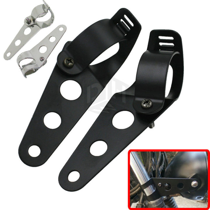 Black Headlight Mounting Bracket Adjustable Fork Mount Clamp for ...