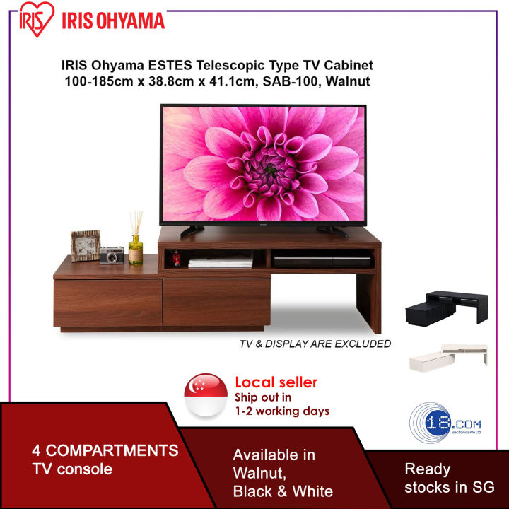 IRIS Ohyama SAB-100 | Telescopic Type TV Cabinet | TV Console | TV ...