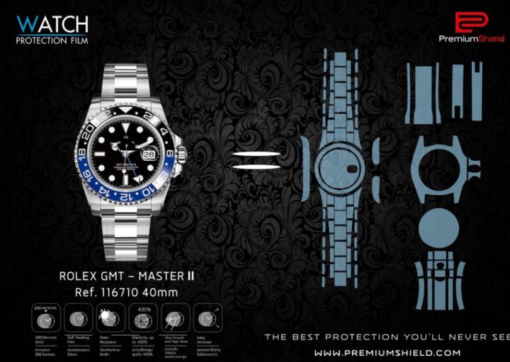 Watch Protection Film [ DIY Kit ] #ฟิล์มใสกันรอยนาฬิกาModel : ROLEX GMT ...