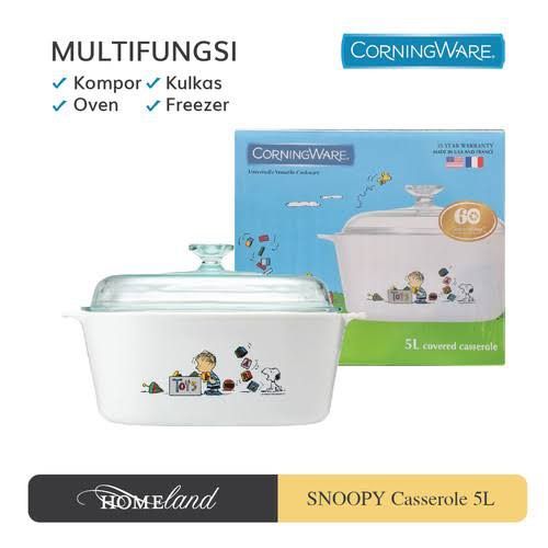 Corelle Corningware Peanuts Snoopy Covered Casserole 5L | Lazada PH